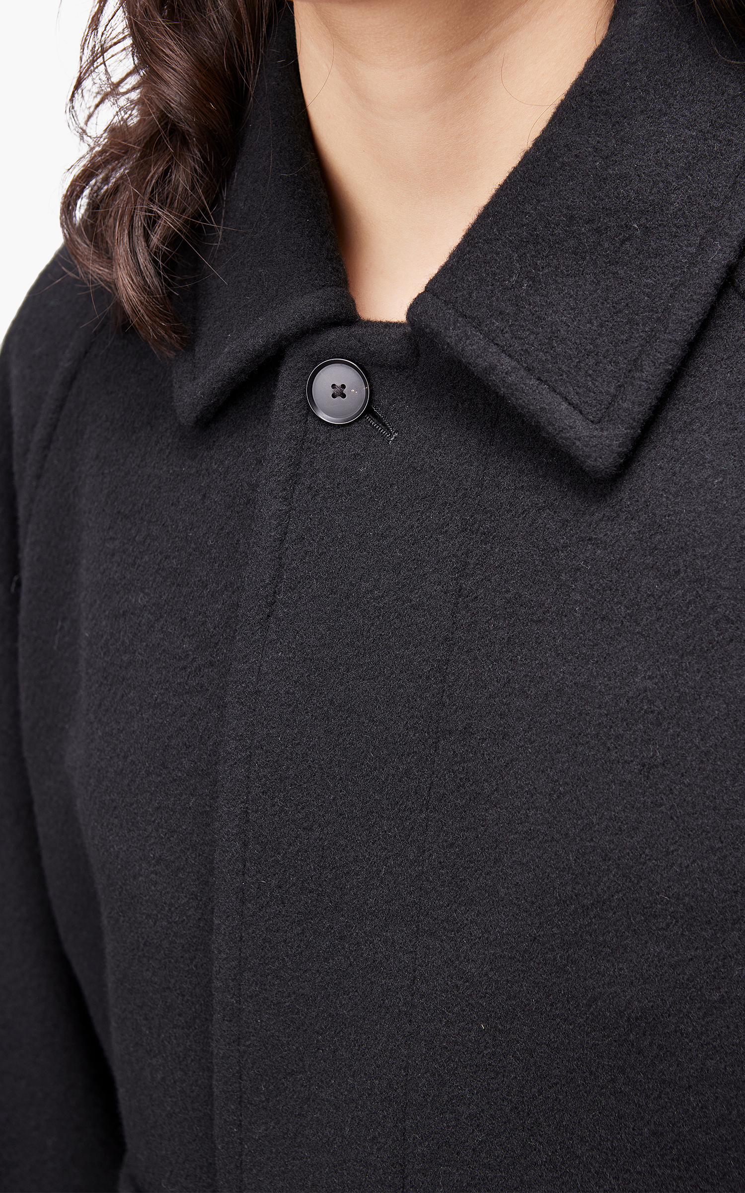 Auralee W Cashmere Wool Mosser Soutien Collar Coat Black Auralee W Cashmere Wool Mosser Soutien Collar Coat Black