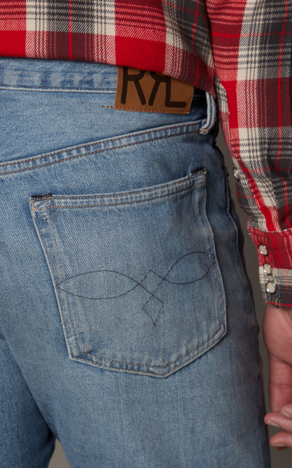 RRL Straight Fit Jean Repaired Clearville Wash | Cultizm RRL Straight Fit Jean Repaired Clearville Wash | Cultizm