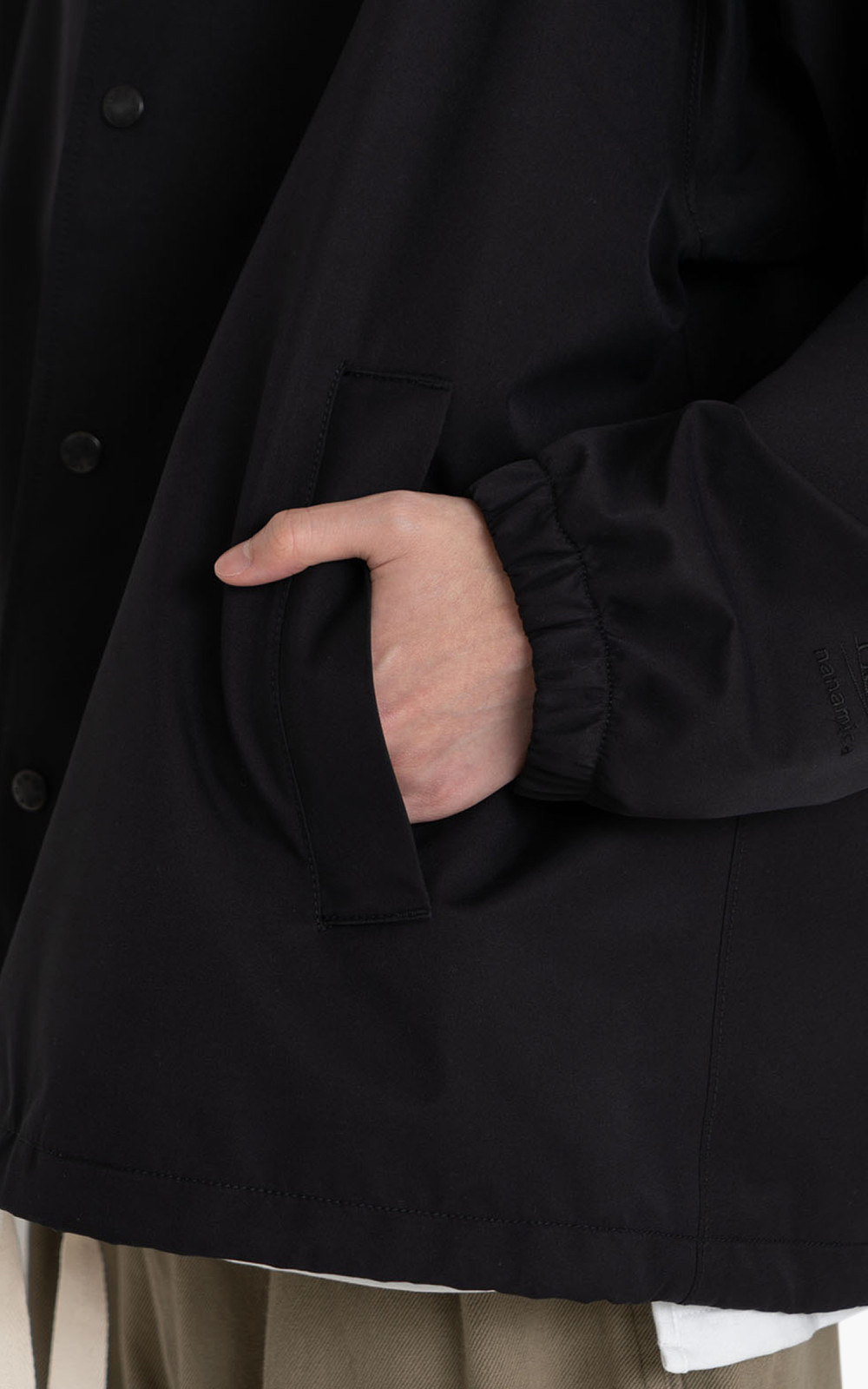 Nanamica 2L GORE-TEX Coach Jacket Black | Cultizm Nanamica 2L GORE-TEX Coach Jacket Black | Cultizm