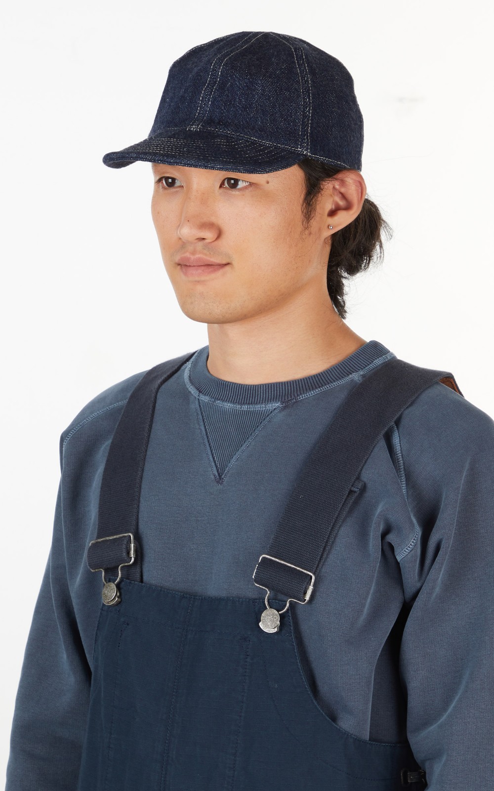 Nigel Cabourn Mechanics Cap Denim Indigo | Cultizm Nigel Cabourn Mechanics Cap Denim Indigo | Cultizm
