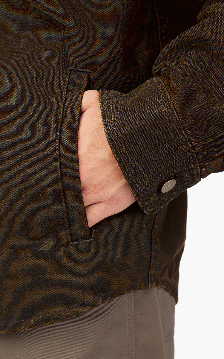 Carhartt WIP Garen Shirt Jac Black/Deep H Brown Stone Washed | Cultizm Carhartt WIP Garen Shirt Jac Black/Deep H Brown Stone Washed | Cultizm