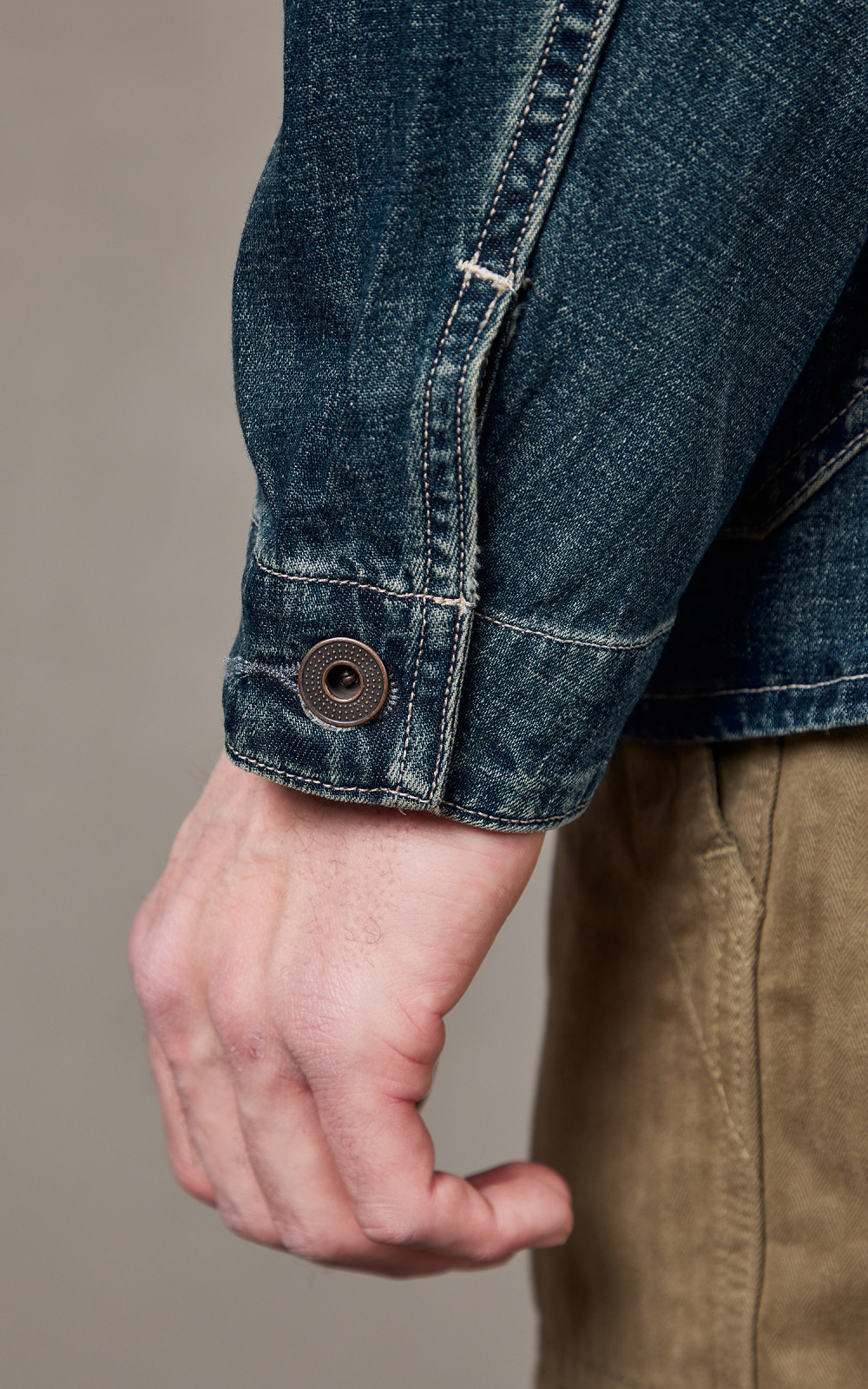 RRL Engineer Denim Jacket Cotton-Linen Torrington Wash | Cultizm RRL Engineer Denim Jacket Cotton-Linen Torrington Wash | Cultizm